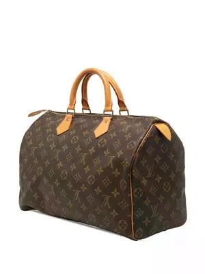 LOUIS VUITTON Monogram Speedy 35 Boston Bag - Brown