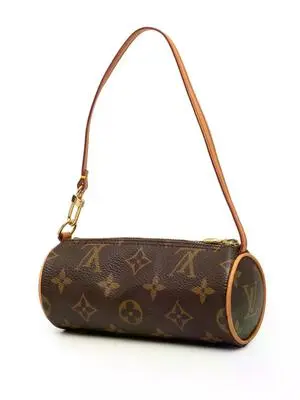 LOUIS VUITTON Monogram Papillon Pochette Handbag - Brown