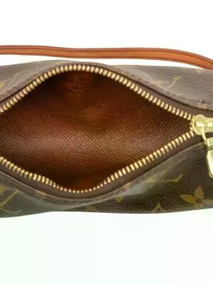 LOUIS VUITTON Monogram Papillon Pochette Handbag - Brown