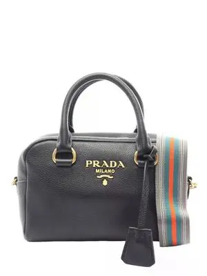Prada Mini Bauletto Satchel Bag - Black