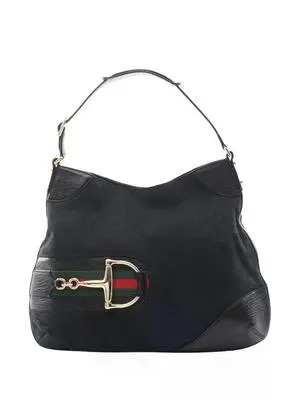 Gucci Gg Canvas Horsebit Web Shoulder Bag
