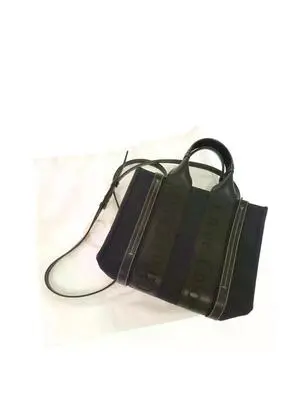 Chloé Canvas Woody Tote Satchel - Grey
