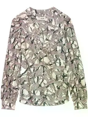 Zadig&Voltaire Telia Wild Chains Printed Silk Blouse