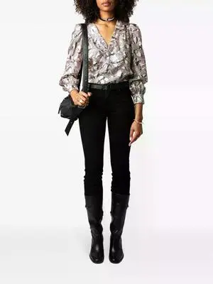 Zadig&Voltaire Telia Wild Chains Printed Silk Blouse