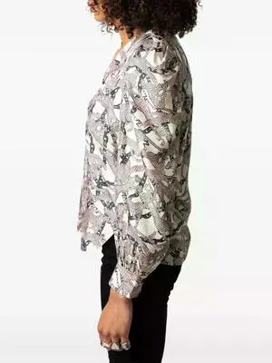 Zadig&Voltaire Telia Wild Chains Printed Silk Blouse