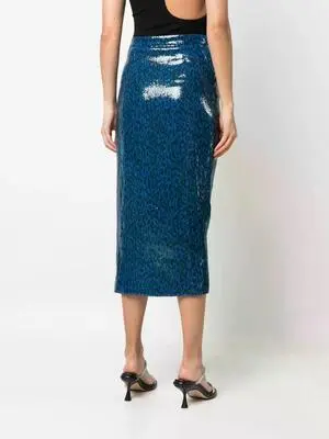 Zadig&Voltaire Jamelia Leopard-print Sequin-embellished Midi Skirt
