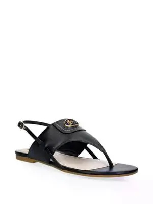 Liu Jo Logo-plaque Buckled-strap Slingback Sandals