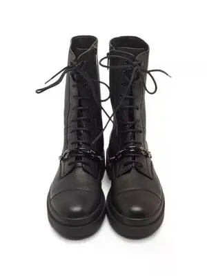 JIMMY CHOO Hatcher Lace-up Combat Boots