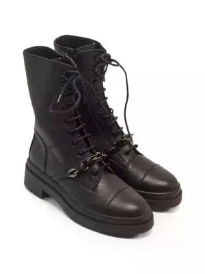 JIMMY CHOO Hatcher Lace-up Combat Boots