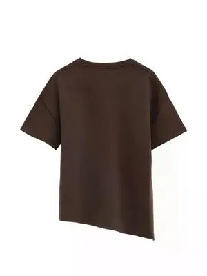 Loewe Asymmetric T-shirt With Anagram Embroidery - Brown