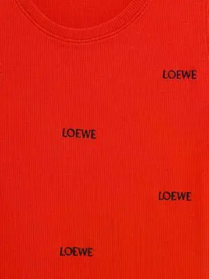 Loewe Logo Embroidered Ribbed Knit Tank Top