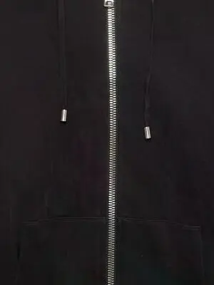 Balmain Logo Embossed Zip-up Hoodie