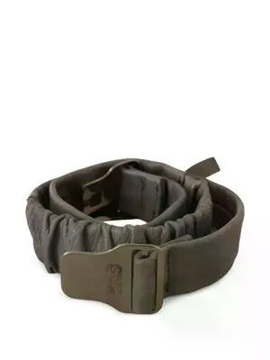 Costume National Gathered Leather Belt - Grey