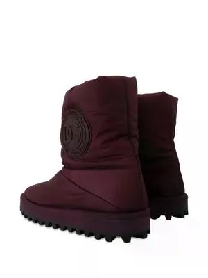 Dolce & Gabbana Padded Logo Patch Boots
