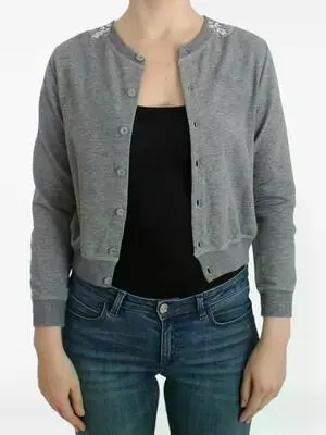 Ermanno Scervino Cropped Cardigan With Lace Embroidery