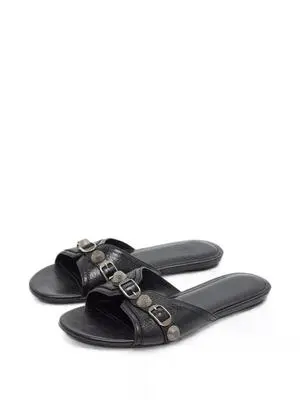 Balenciaga Le Cagole Leather Slides