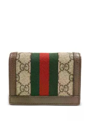 Gucci Ophidia Gg Web-stripe Wallet - Neutrals