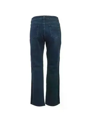 LOUIS VUITTON Monogram Patchwork Straight-leg Cropped Jeans
