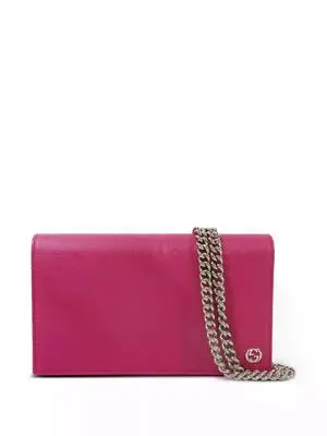Gucci Wallet On Chain Calfskin Shoulder Bag - Pink