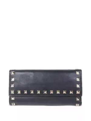 Valentino Garavani Rockstud Threefold Long Wallet - Black