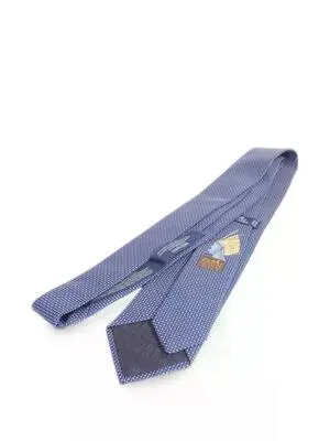 Hermès Silk H-logo Patterned Tie