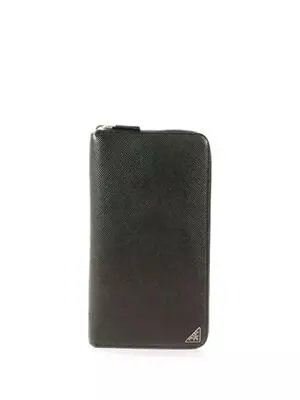 Prada Saffiano Leather Long Wallet - Black