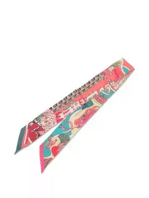 Hermès Twilly Graphic-print Scarf - Orange
