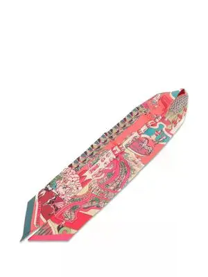 Hermès Twilly Graphic-print Scarf - Orange