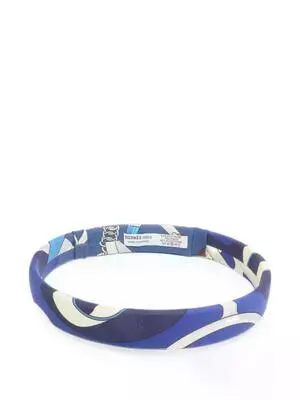 Hermès Graphic Print Hairband - Blue