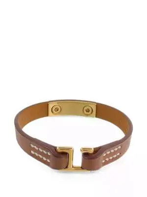 Hermès Rivale Mini Leather Bracelet With -tone Hardware - Gold