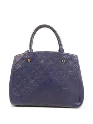 LOUIS VUITTON Monogram Empreinte Montaigne Shoulder Bag - Blue