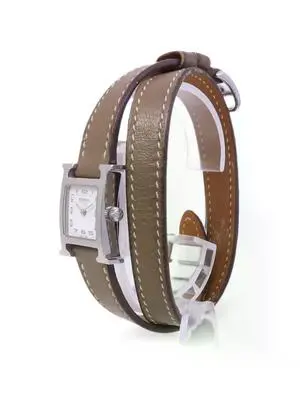 Hermès Heure H 17mm Watch With Dial And Leather Strap