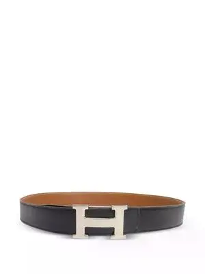 Hermès Constance Leather Belt - Black