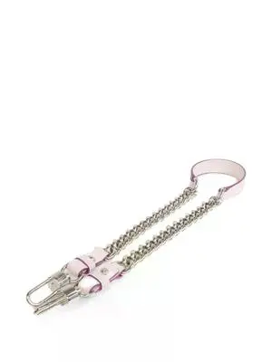 Delvaux Chain Leather Shoulder Strap - Pink