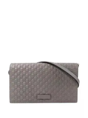 Gucci Microguccissima Wallet On Chain Shoulder Bag - Grey