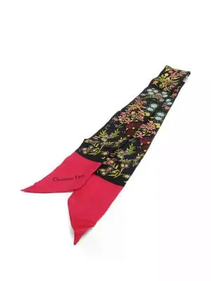 Dior Mitzah Floral-print Scarf - Black