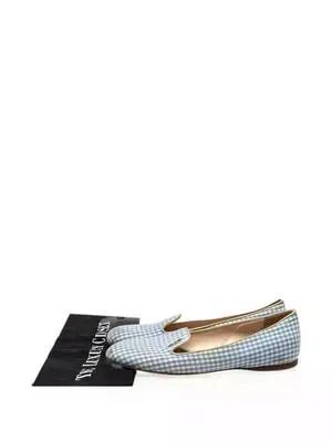 Prada Checked Canvas Loafers