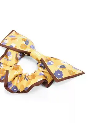 Miu Miu Floral Print Bow Detail Scrunchie
