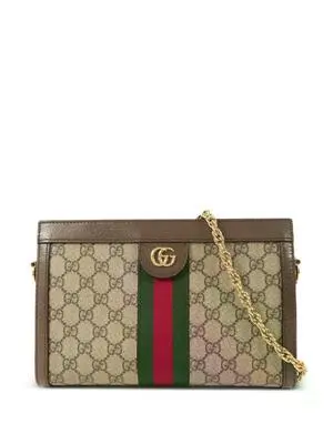 Gucci Ophidia Gg Chain Shoulder Bag - Neutrals