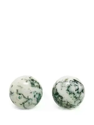 Dior Mise En Tribale Earrings With Moss Agate And Dyed Quartzite