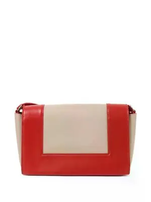 Celine Color-blocked Leather Shoulder Bag