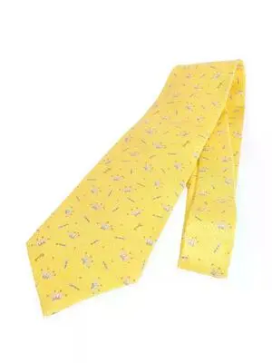 BVLGARI Seven Fold Crown-print Neck Tie