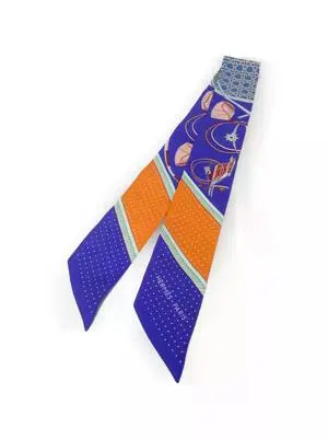 Hermès Twilly Silk Scarf Blue