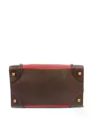 Celine Mini Luggage Leather Tote Bag - Red
