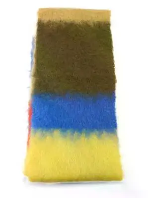 Loewe Anagram-patch Fringed Scarf - Yellow