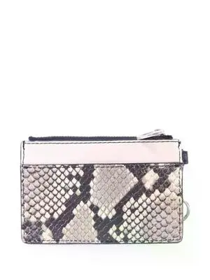 Tory Burch Studded Snakeskin-effect Cardcase