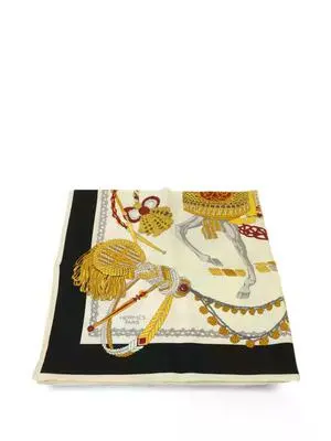 Hermès Equestrian-print Scarf - Neutrals