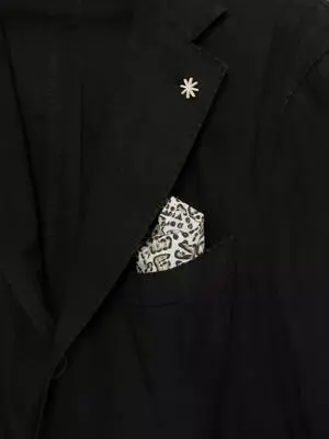 MANUEL RITZ Logo-pin Single-breasted Blazer