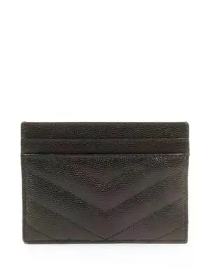 Saint Laurent Cassandre Matelasse Card Case - Black