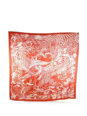 Hermès Flamingo Party Scarf - Red